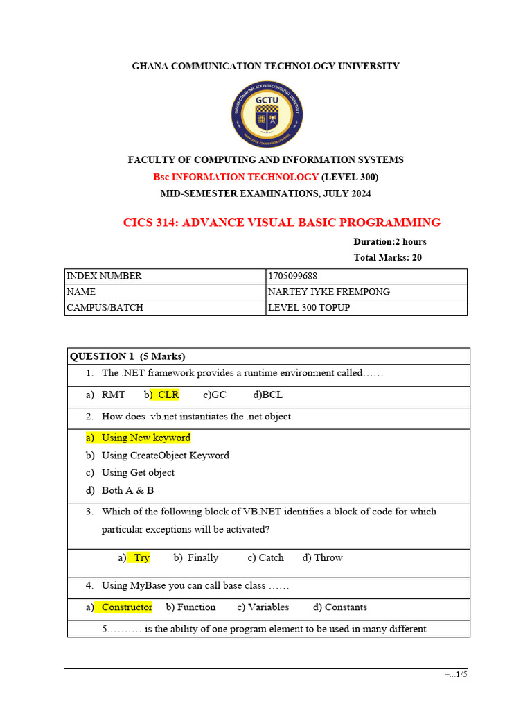 Avb Midsem Pdf Constructor Object Oriented Programming Programming