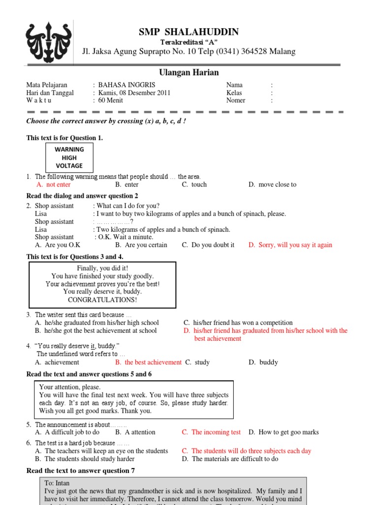 Daily Examination - December 2011 | PDF | Landslide | Volcano