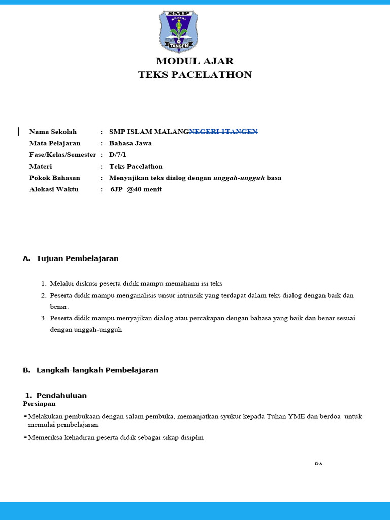 Modul 3 Teks Pacelathon | PDF