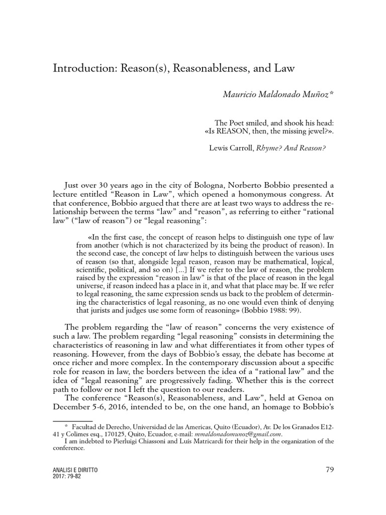Introduction Reason S Reasonableness And-1 | PDF | Reason | Rationality