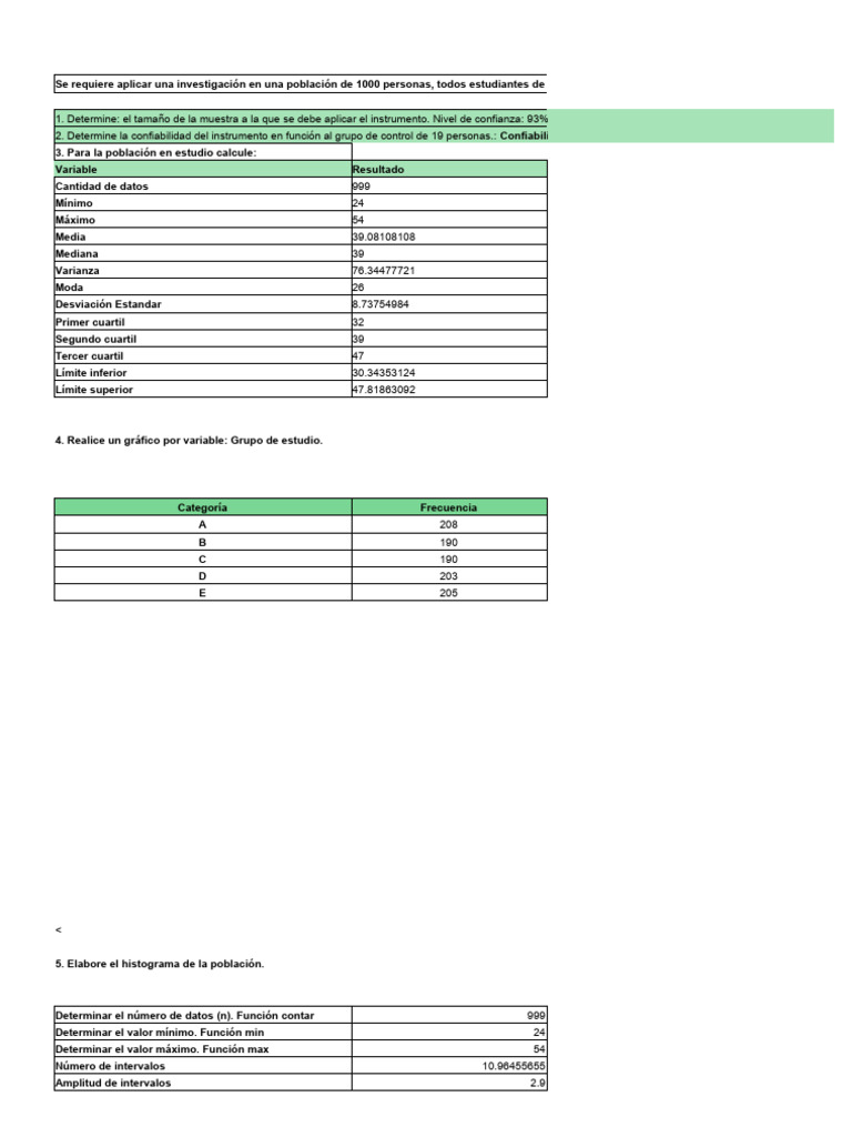Matriz de trabajo Sumativo N°1 | PDF | Análisis estadístico | Enseñanza ...