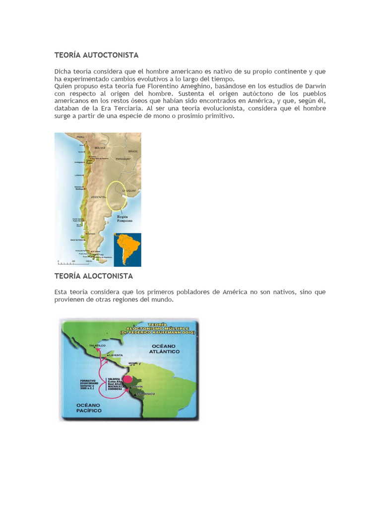 Teoría Autoctonista | PDF