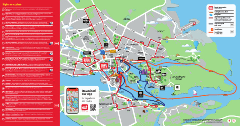 Stockholm Hop-On Hop-Off Map Guide | PDF | Stockholm