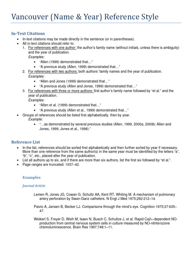 JID-Vancouver Name Year Reference Style | PDF | Clinical Medicine ...
