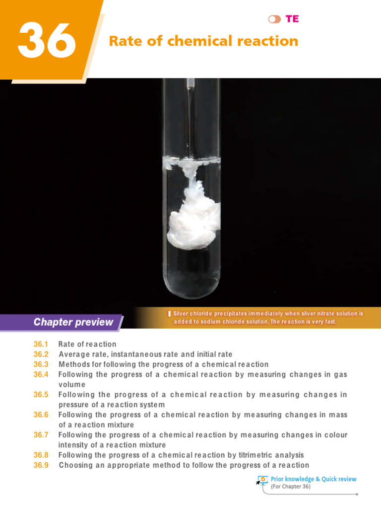 36 - Rate of Chemical Reaction | PDF | Reaction Rate | Chemical Reactions