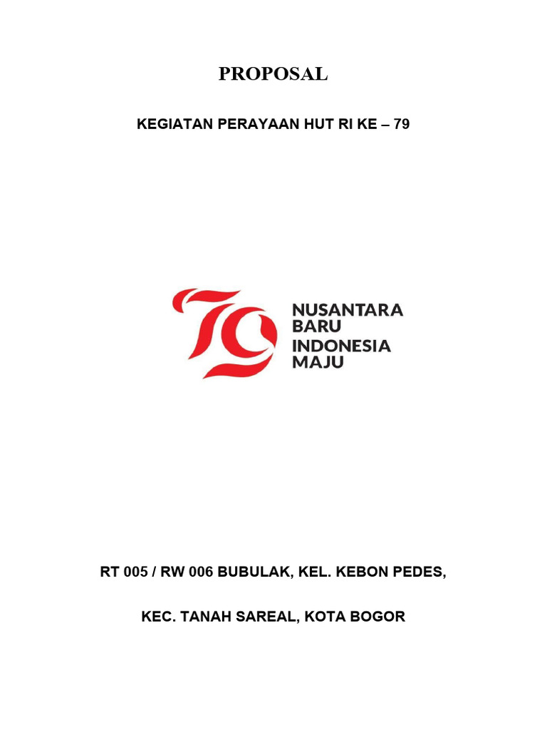 Proposal Hut Ri 79 RT 05-Draft | PDF