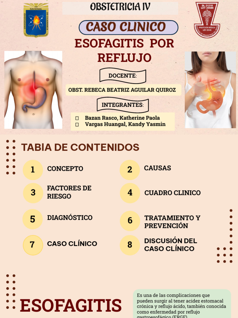 Caso Clinico Esofagitis de Reflujo | PDF | La enfermedad por reflujo gastroesofágico | Acidez