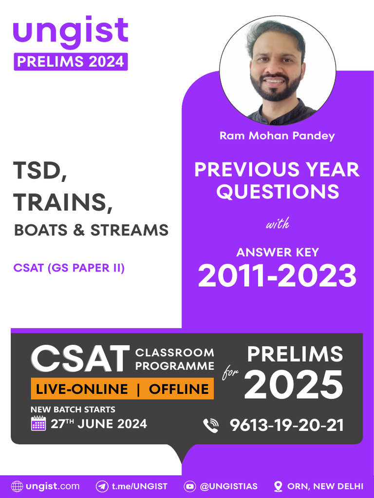CSAT Answer Key: 2011-2023 Insights | PDF | Speed | Train