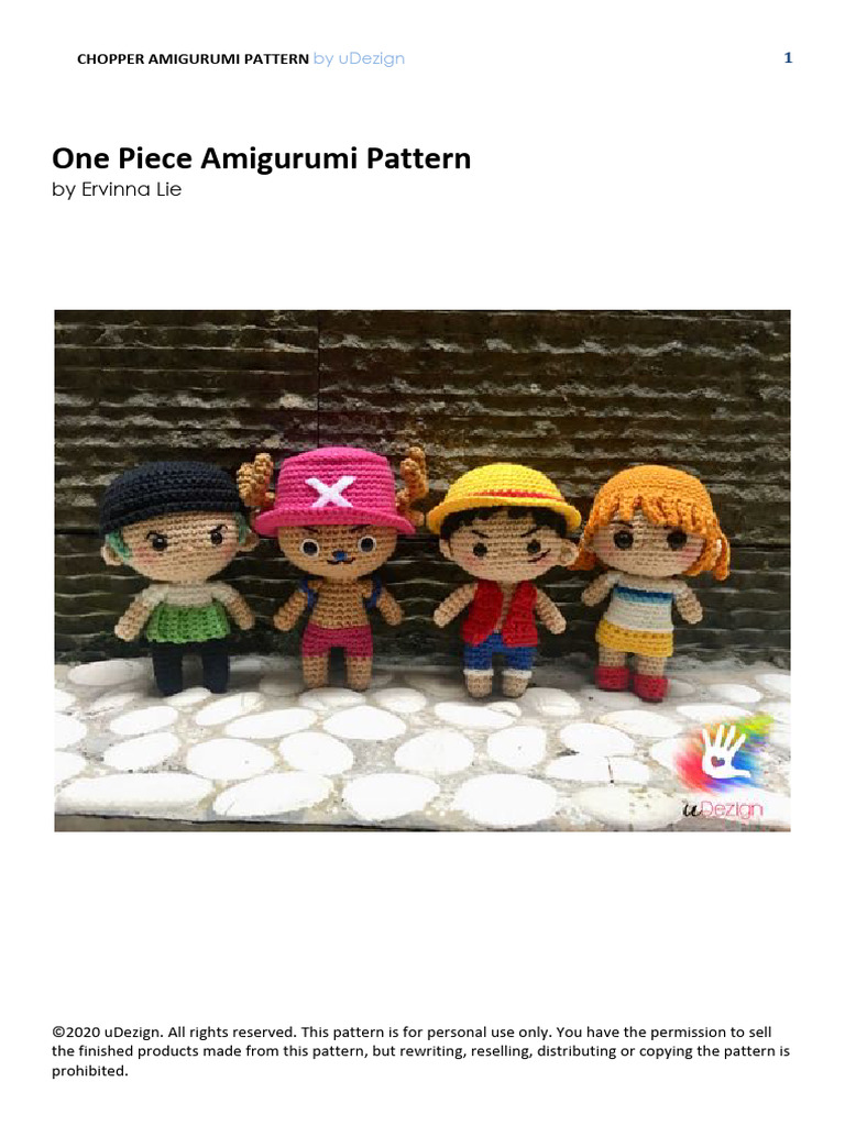 One Piece Tony Chopper | PDF | Crochet | Amigurumi