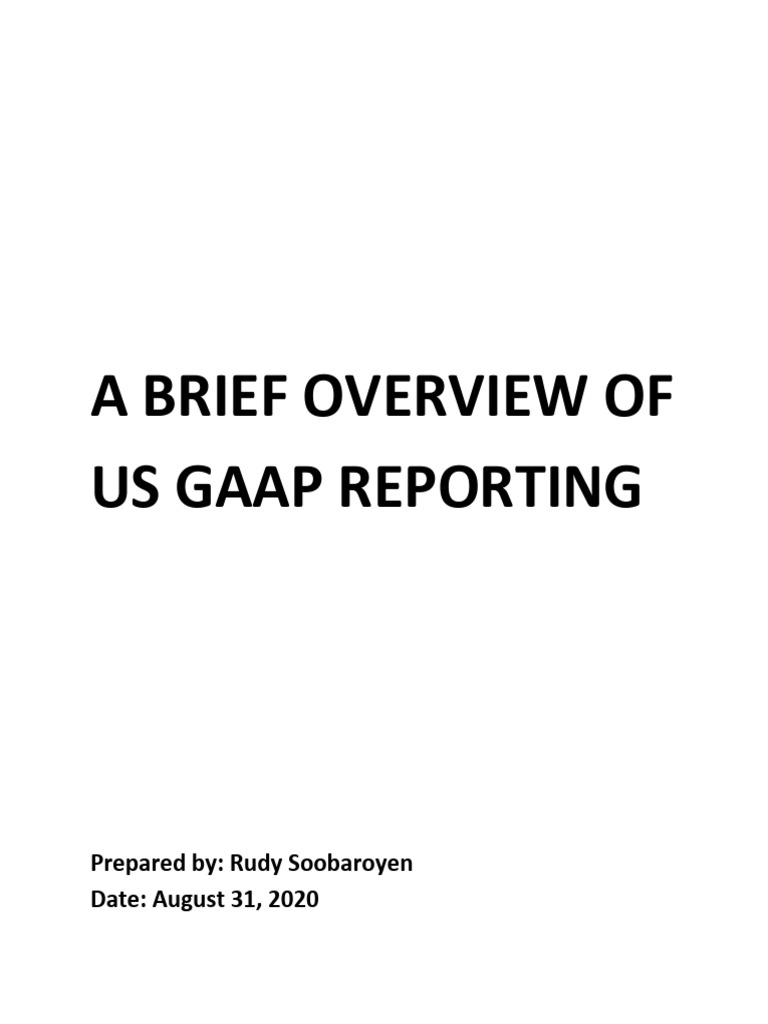Us Gaap Reporting and Analysis An Insight | PDF | Equity (Finance ...