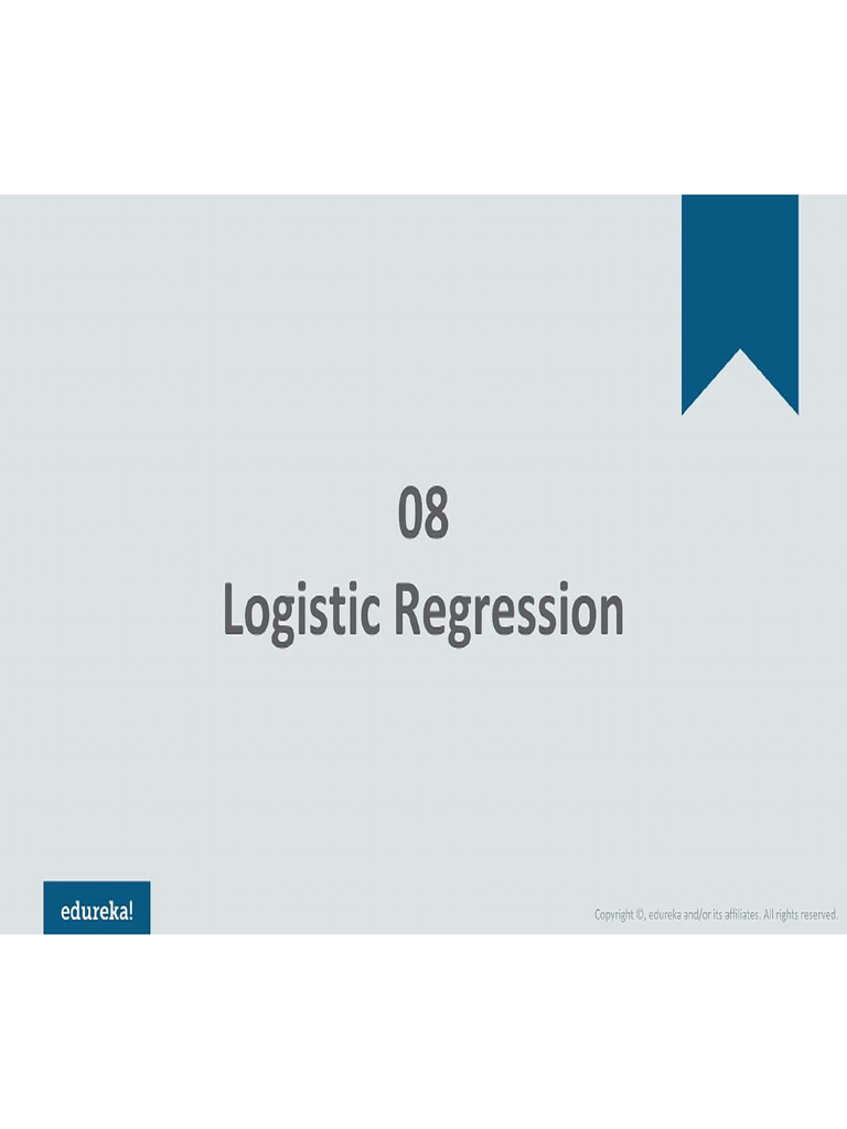 LogisticRegression - Edureka | PDF