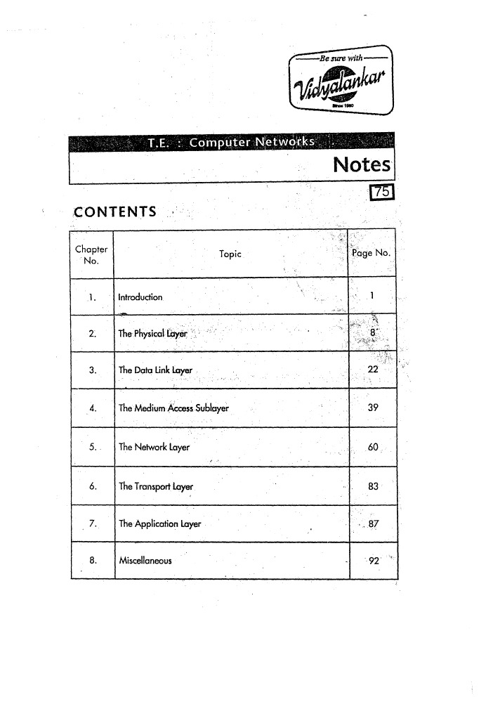 Computer Networks (T.E) Vidyalankar | PDF