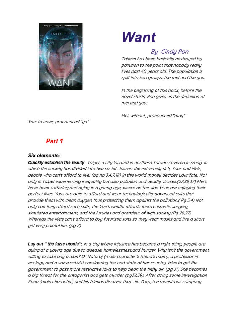 "Want: A Dystopian Struggle in Taipei" | PDF | Justice | Crime & Violence