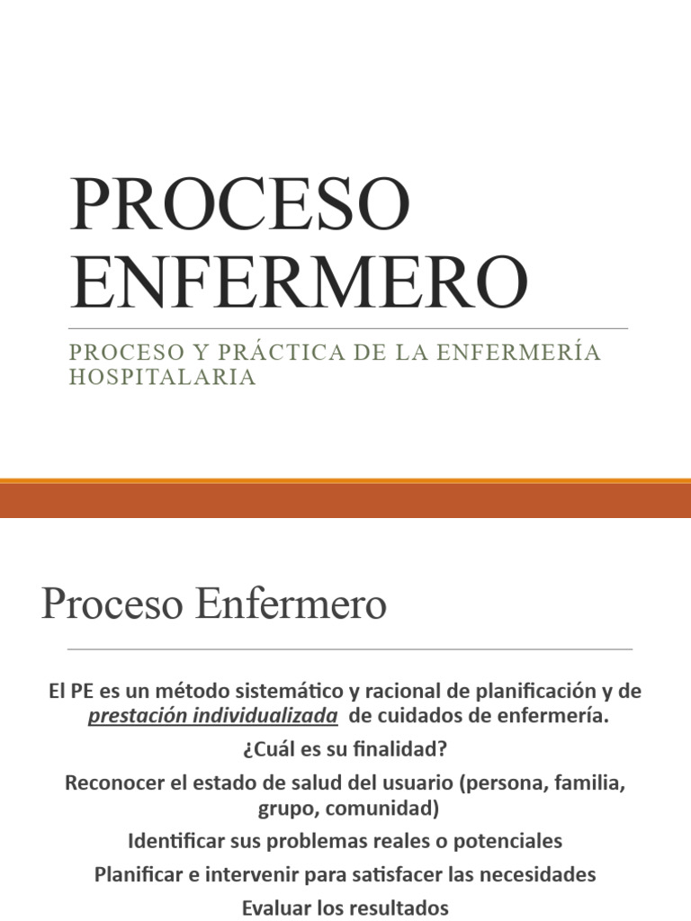 Proceso de Atención de Enfermería (PAE) | PDF