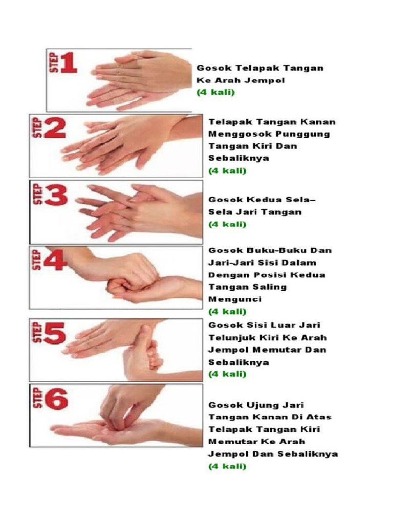 6 Langkah Cuci Tangan | PDF