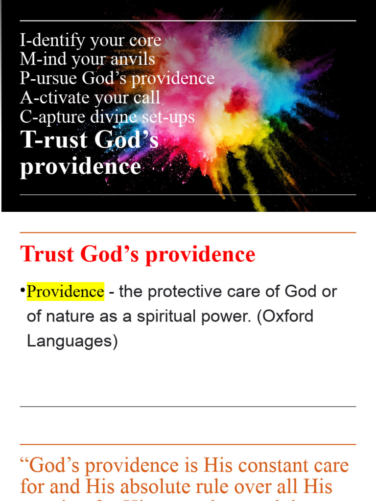 Trusting God's Providence in Life | PDF | Joshua | Moses