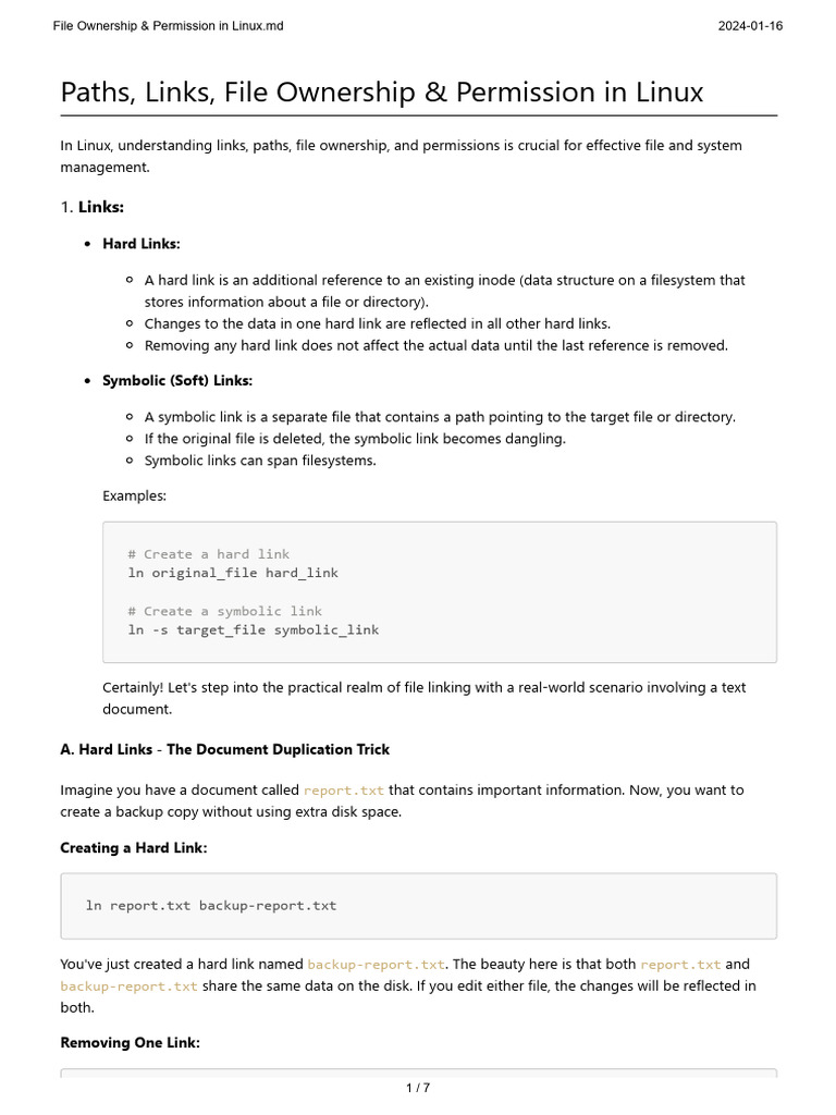 File Ownership & Permission in Linux | PDF | Computer File | Computer Architecture