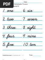 CURSIVE WRITING Grade 3 | PDF