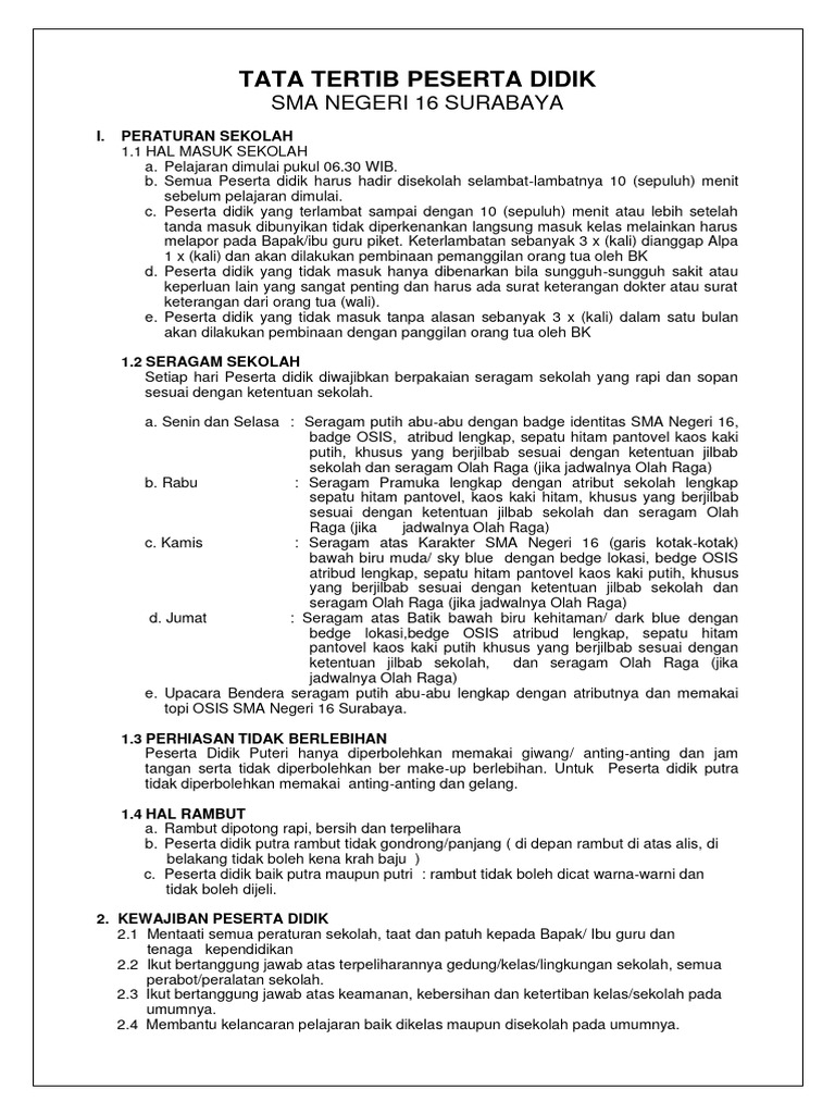 Tatib 2024-2025 | PDF