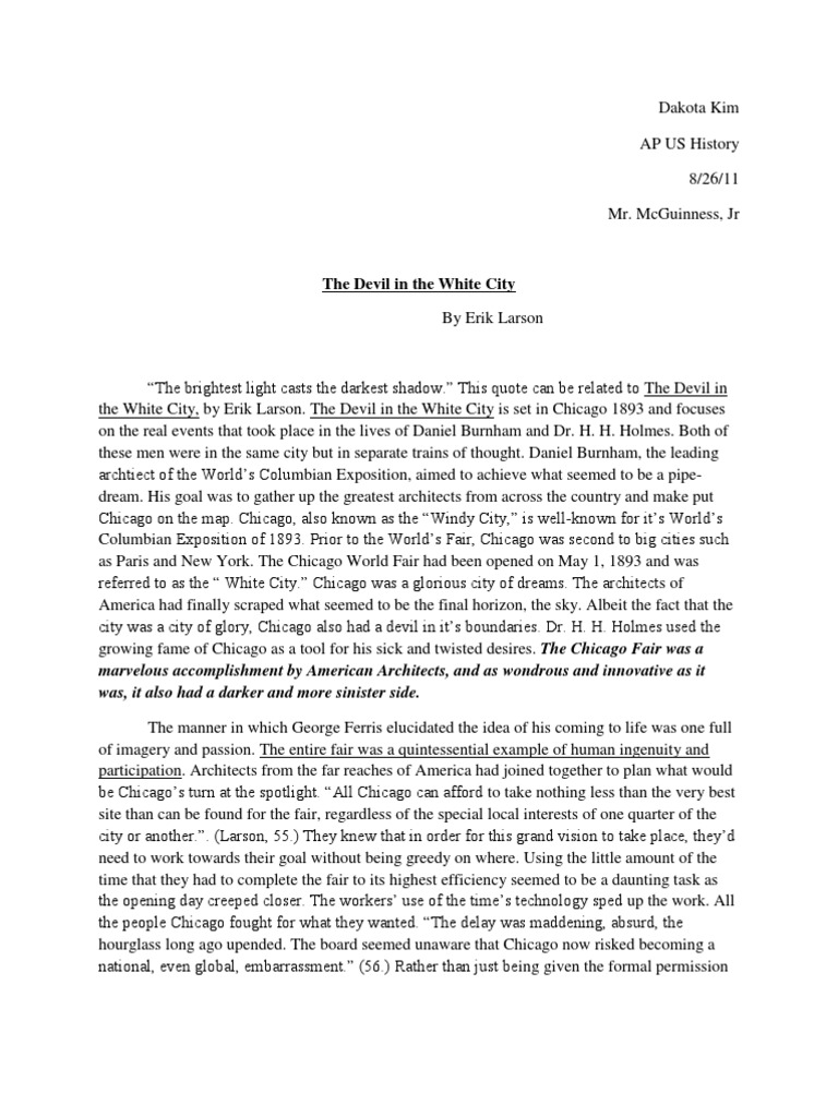 The Devil in The White City | PDF | Chicago