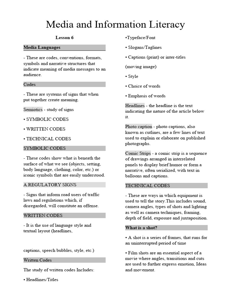 Media and Information Literacy Notes | PDF | Cybercrime | Camera