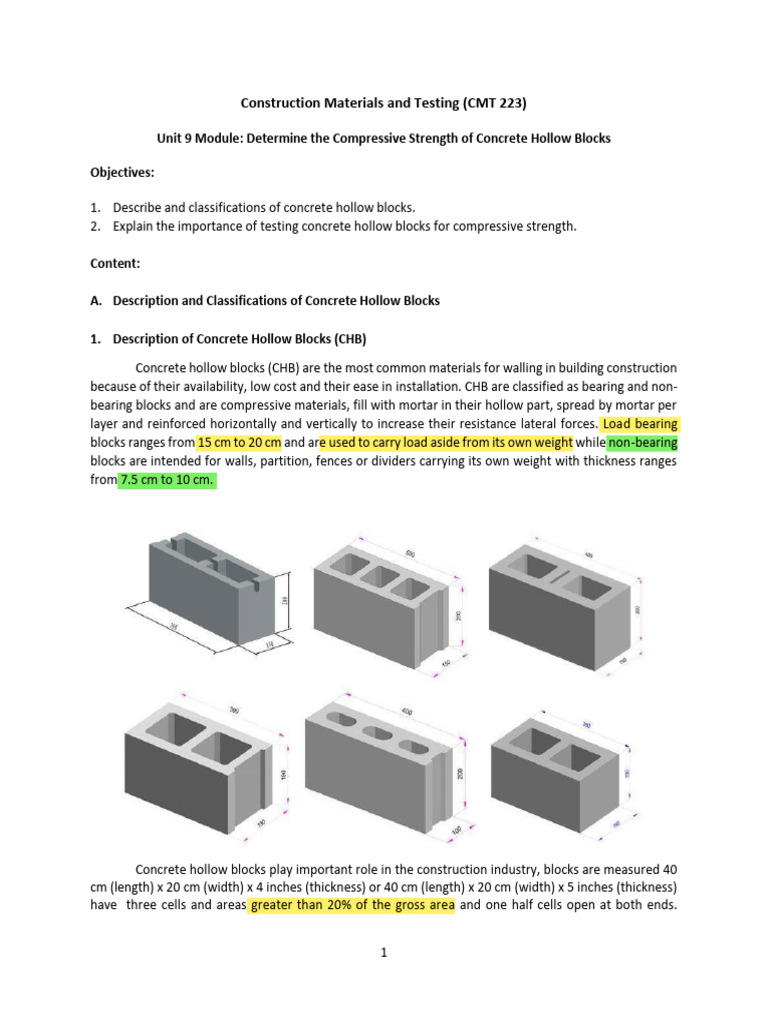 CMT Module Unit 9 1 | PDF | Concrete | Materials