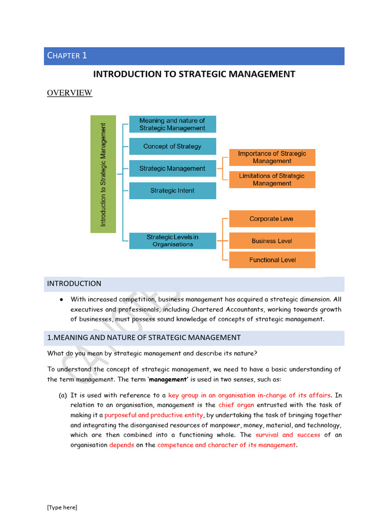 Strategic Management Sample 1-3 | PDF | Strategic Management ...