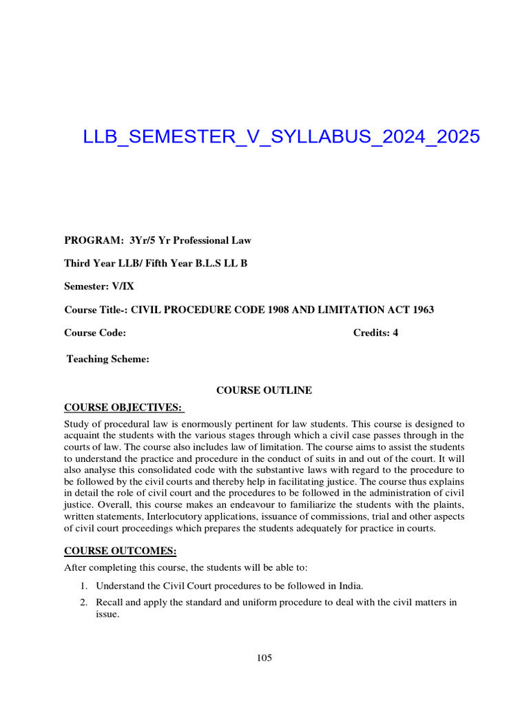 LLB_Sem_V_Syllabus_2024_2025 | PDF | Territorial Waters | Crimes