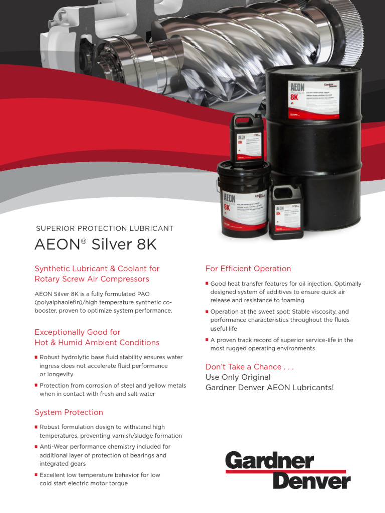 M-1501-05079 - Especificacion - Aceite Lubricante Compresor de Aire Tipo 1 - Gardner Denver ...