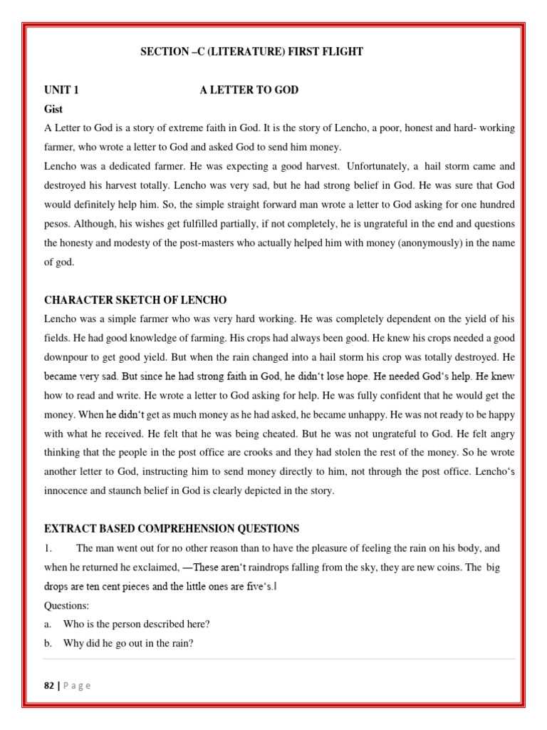 A Letter To God | PDF