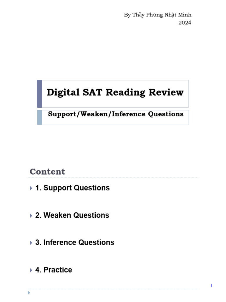 Digital SAT Support Weaken Inference | PDF | Argument | Atmosphere Of Earth