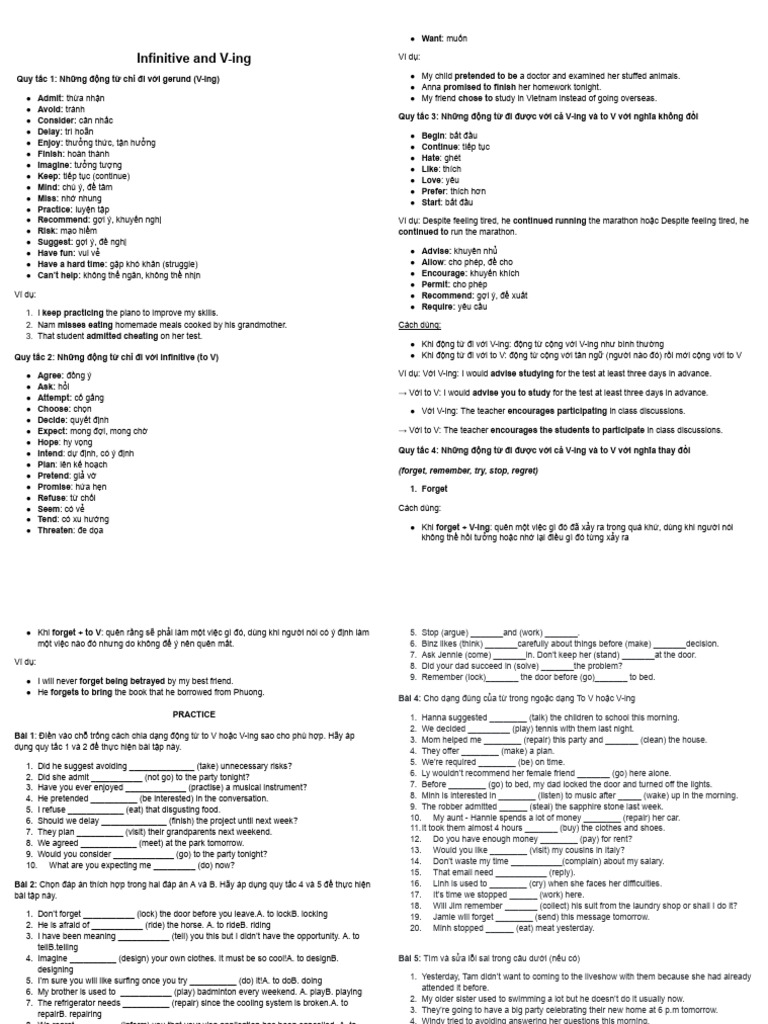Extra Grammar Sheet | PDF
