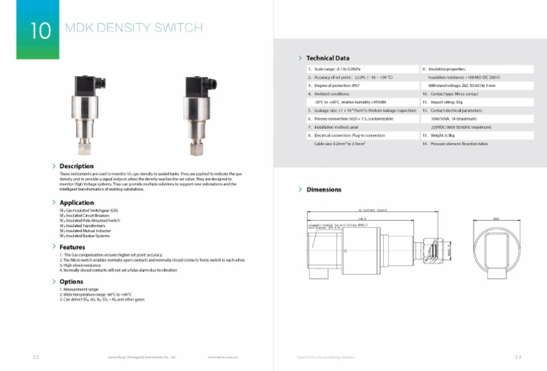 MDK Density Switch Medium Voltage High Voltage | PDF