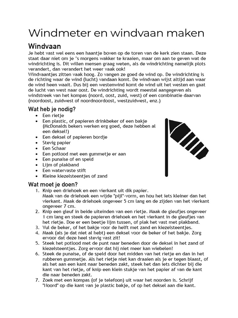 Windmeter en Windvaan Maken | PDF