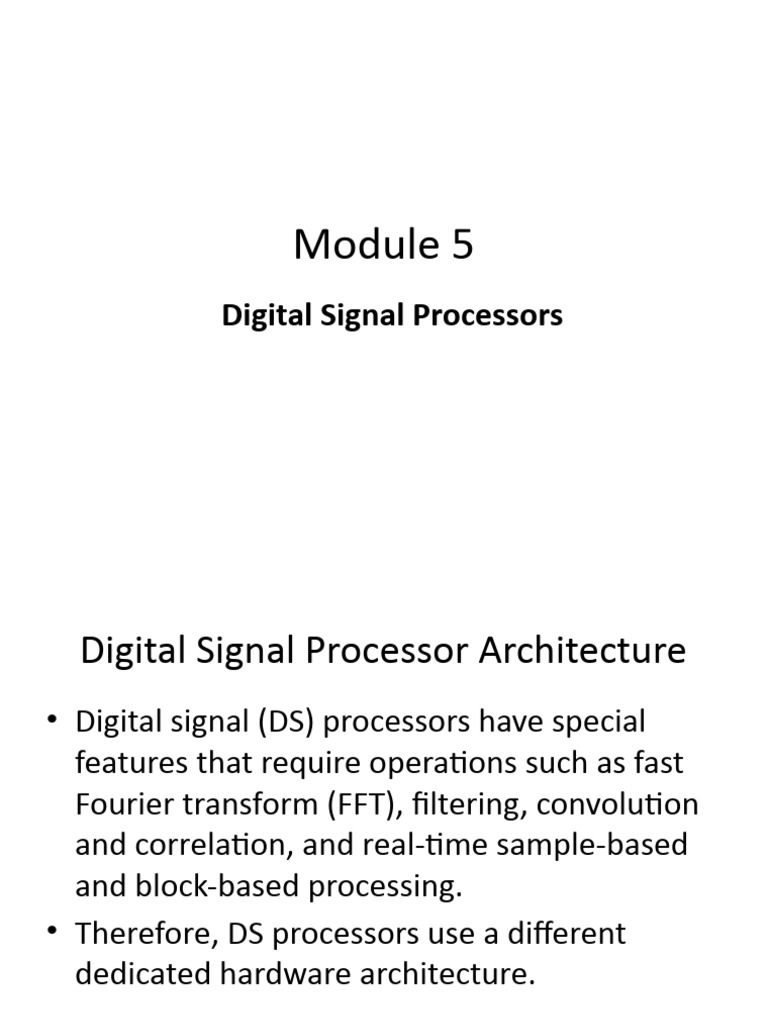 Dsp Module 5 Pdf Arithmetic Computer Engineering