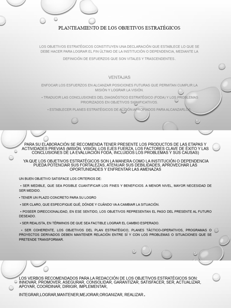 Objetivos Estratégicos y Planeación Efectiva | PDF | Planificación ...