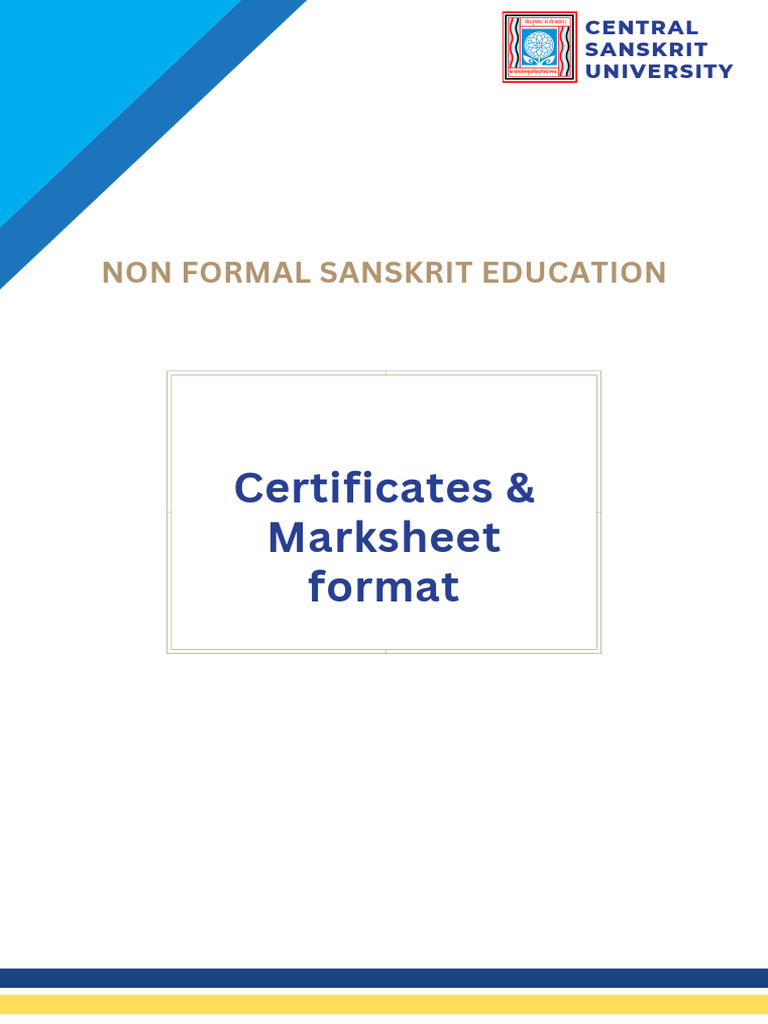 Certificate Marksheet | PDF