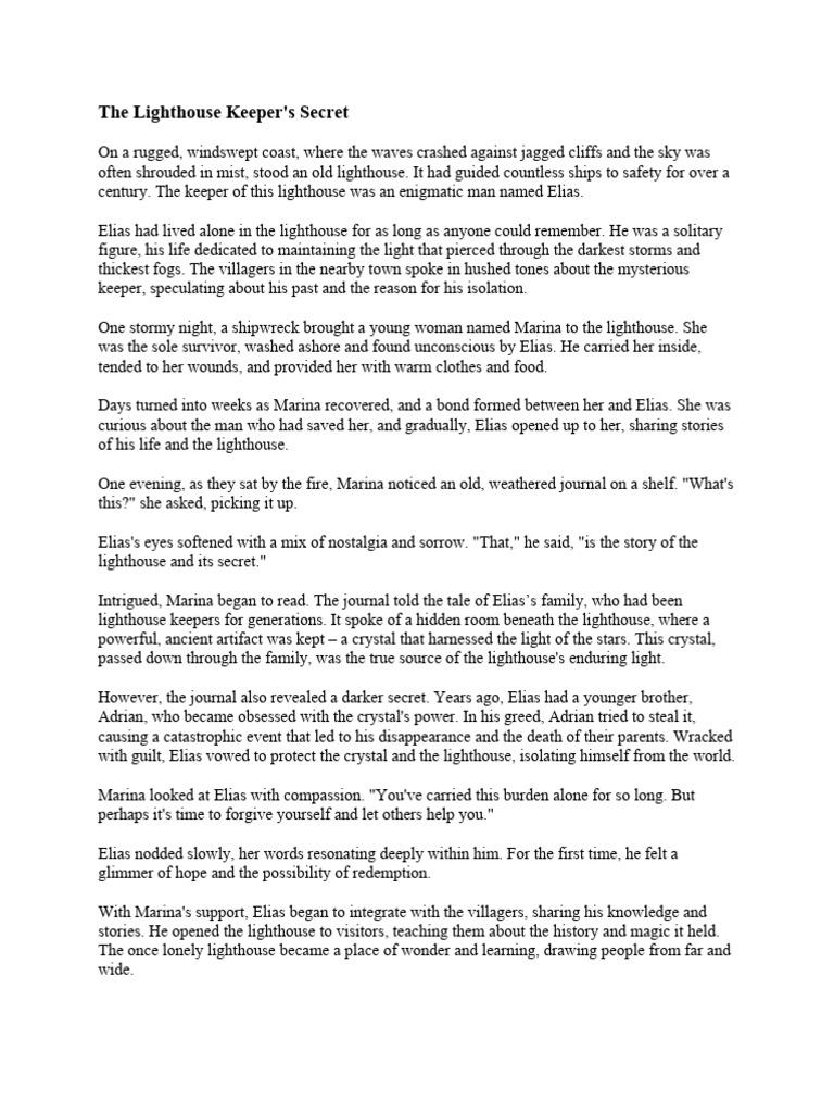 The Lighthouse Keeper | PDF | Lighthouse