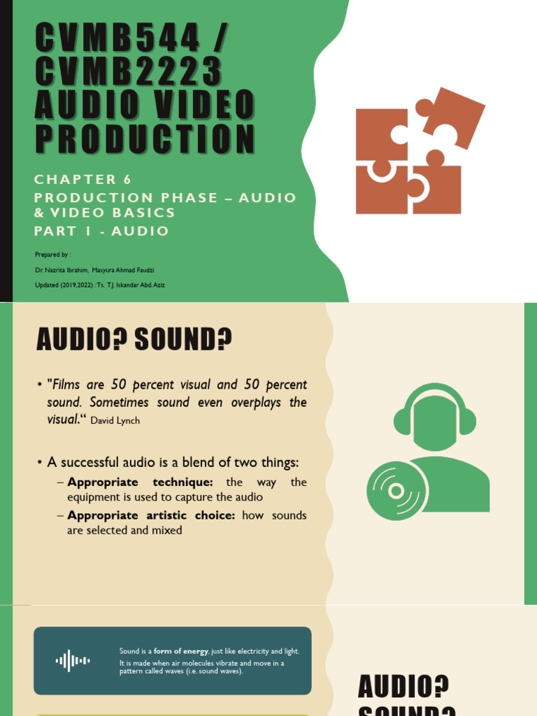 C6 - Production Phase - Audio Video Basics - Part 1 | Download Free PDF ...