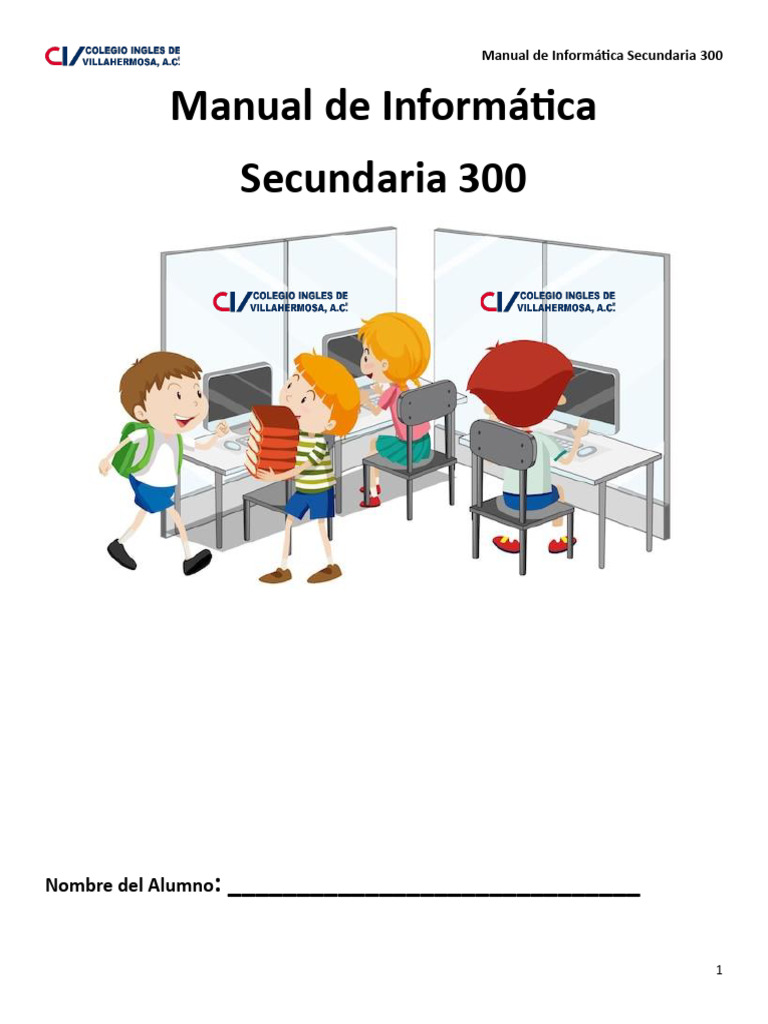 Manual de Informática Secundaria 300 Ciclo Escolar 2024 - 2025 | PDF ...