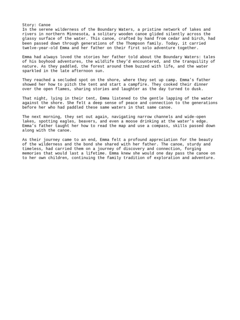 Story Canoe | PDF