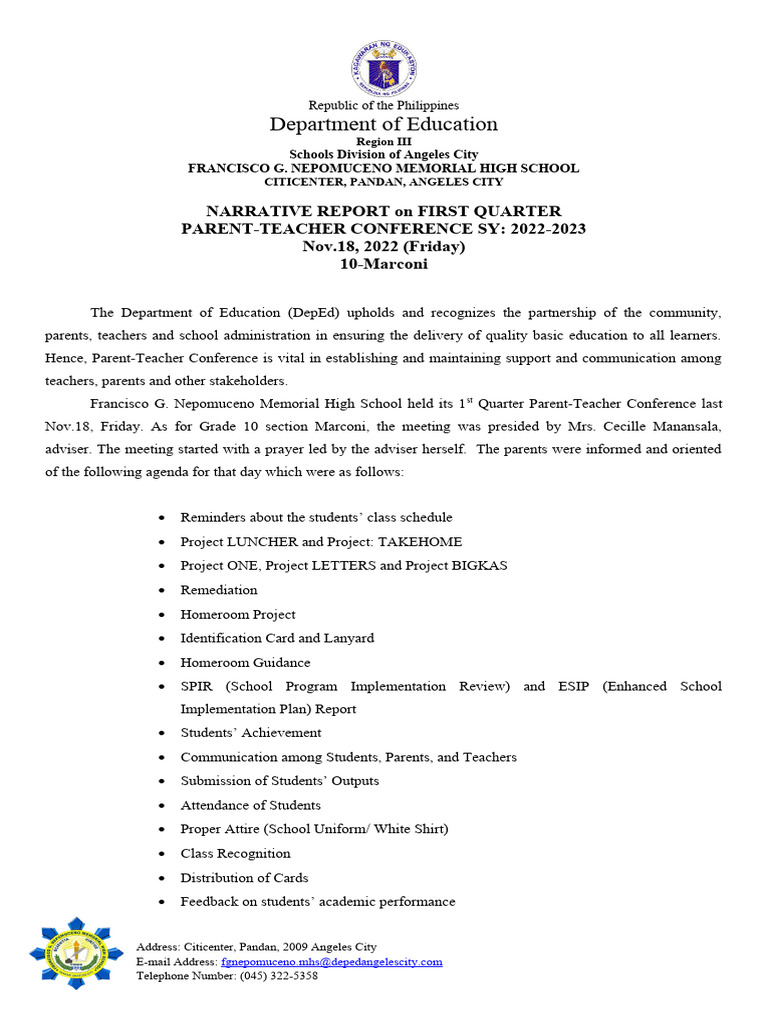 1st Narrative PTC | PDF