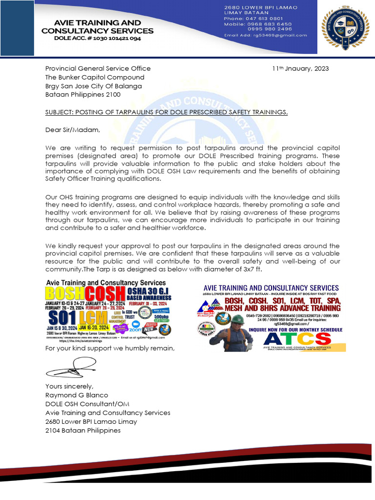 Tarp Requests January 2024 | PDF