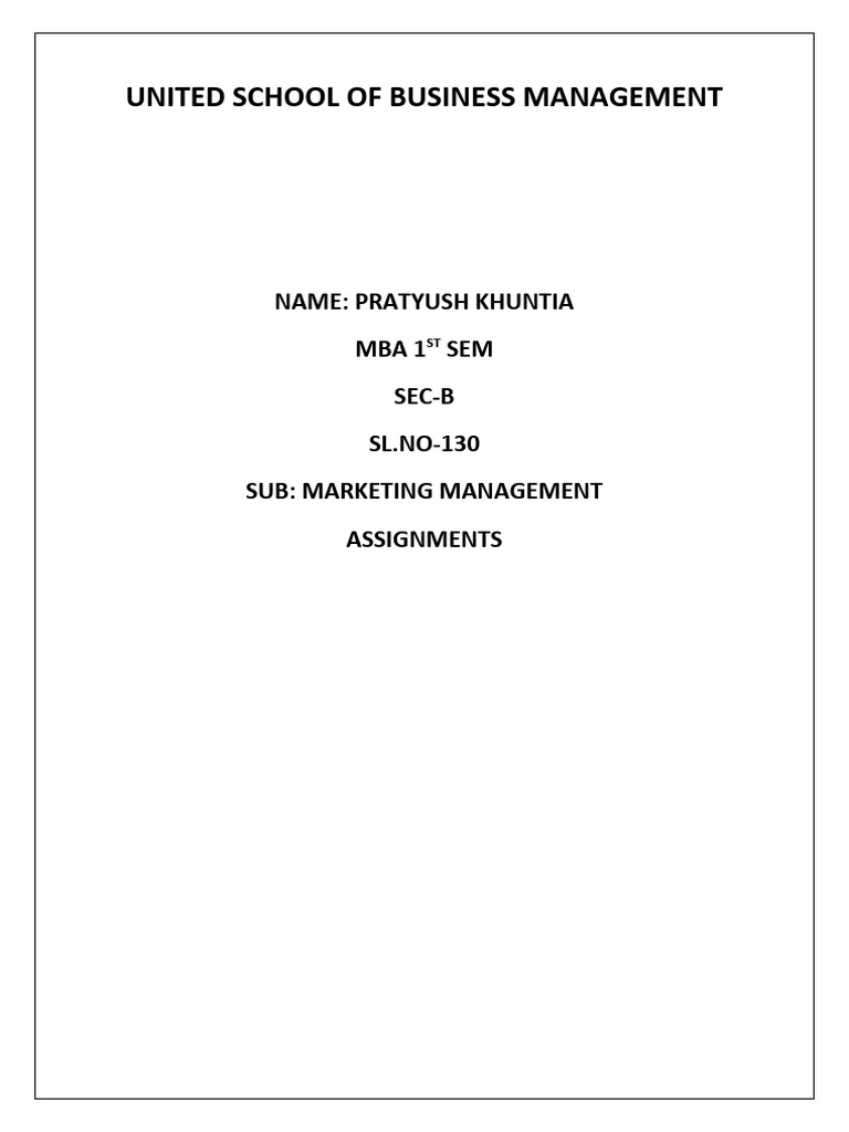 MM Assignment-2 Pratyush | PDF | Marketing | Marketing Communications
