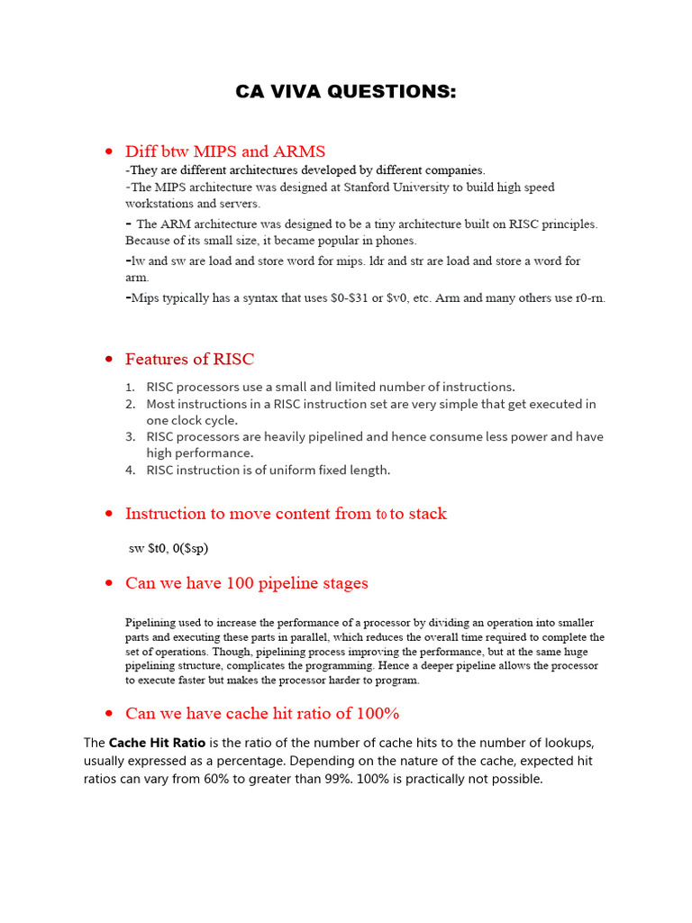 Ca Viva Questions | PDF | Computer Hardware | Office Equipment