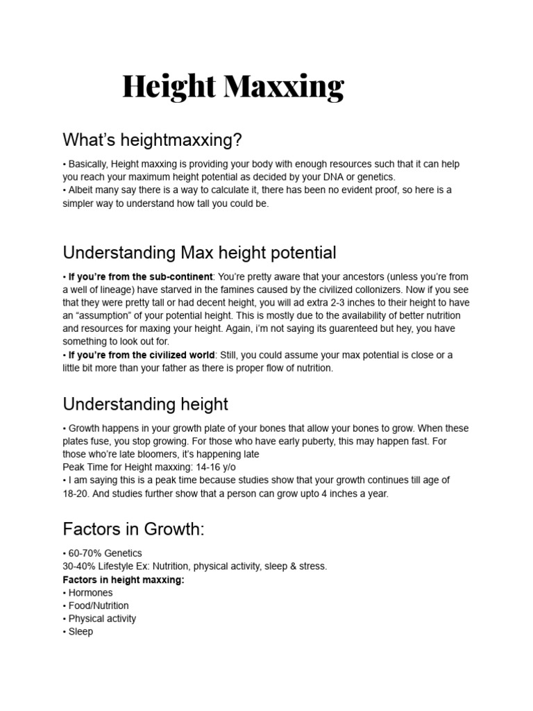 Height Maxxing | PDF | Fat | Foods