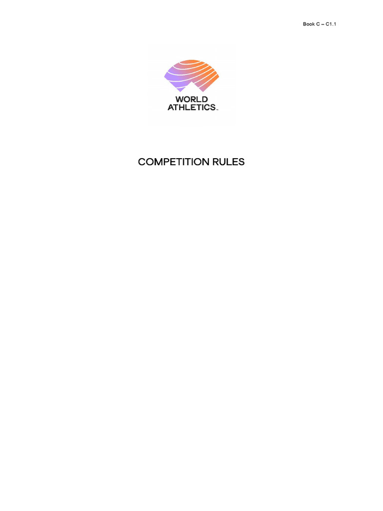 C1.1 & C2.1 - Competition Rules & Technical Rules | PDF | Referee | Sports