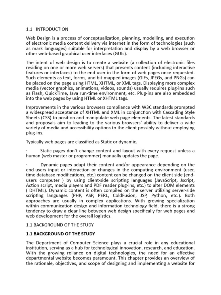 Design and Implementation of A Departmental Portal | PDF | Dynamic Web Page | World Wide Web