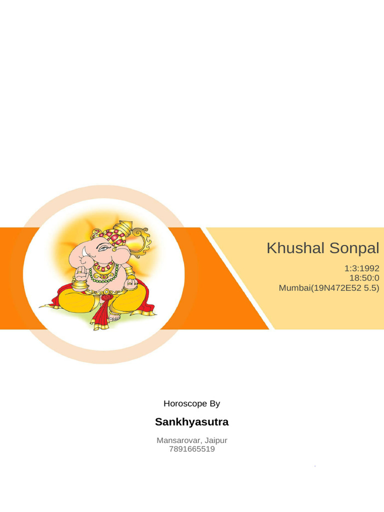Khushal Sonpal | PDF | Planets In Astrology | Astrology