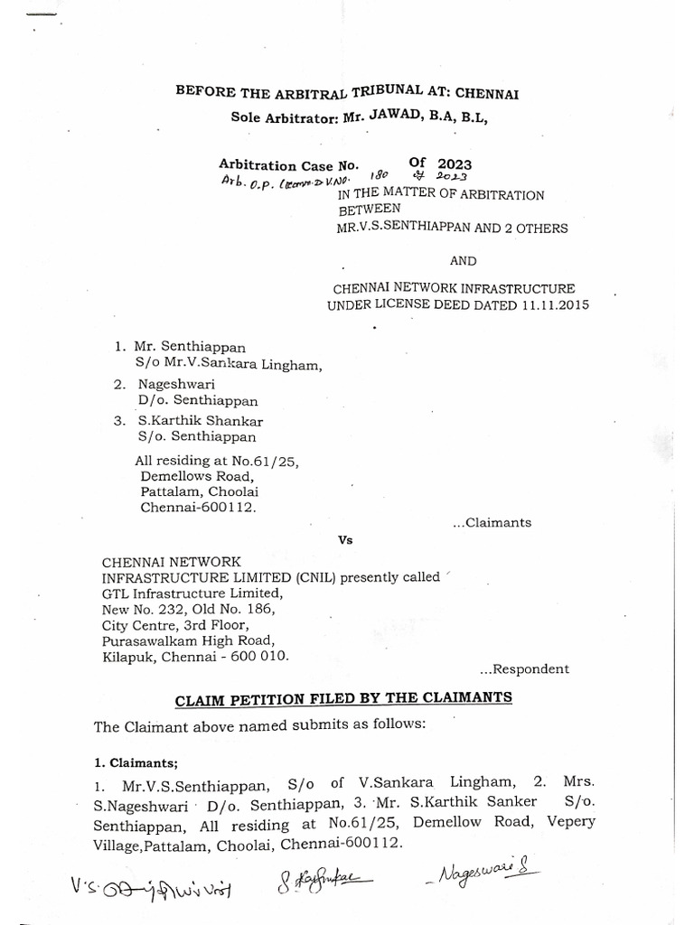 Claim Petition . | PDF